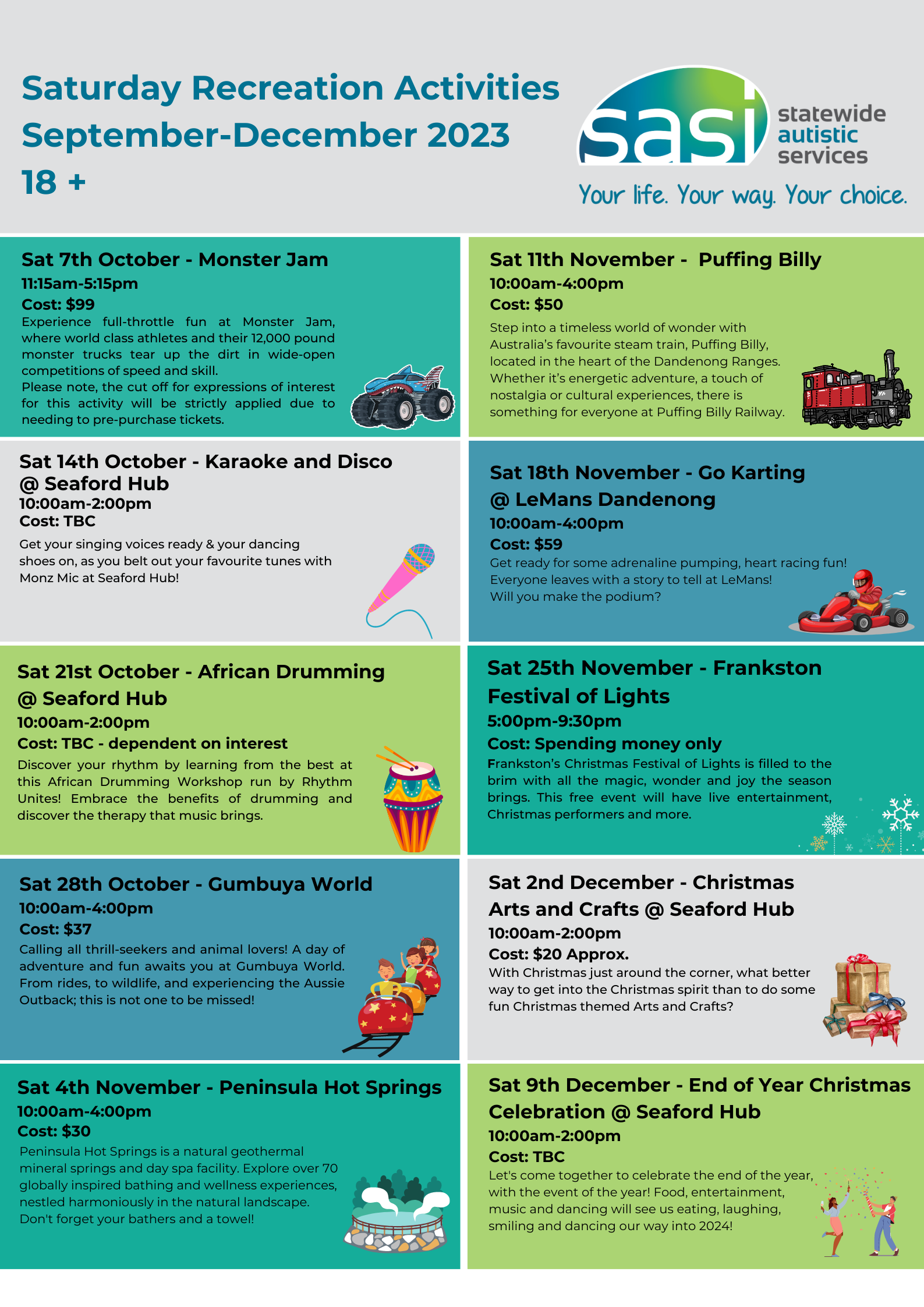 Camps/Recreation/Adventure - SASI statewide autistic services