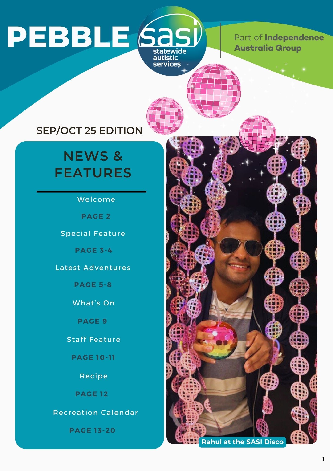 Pebble September/ October 2025 edition - SASI statewide autistic services